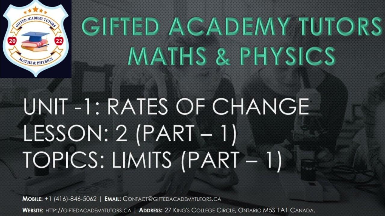 Mastering Limits in Calculus | Grade 12 MCV4U | Lesson 2 (Part 1 ...