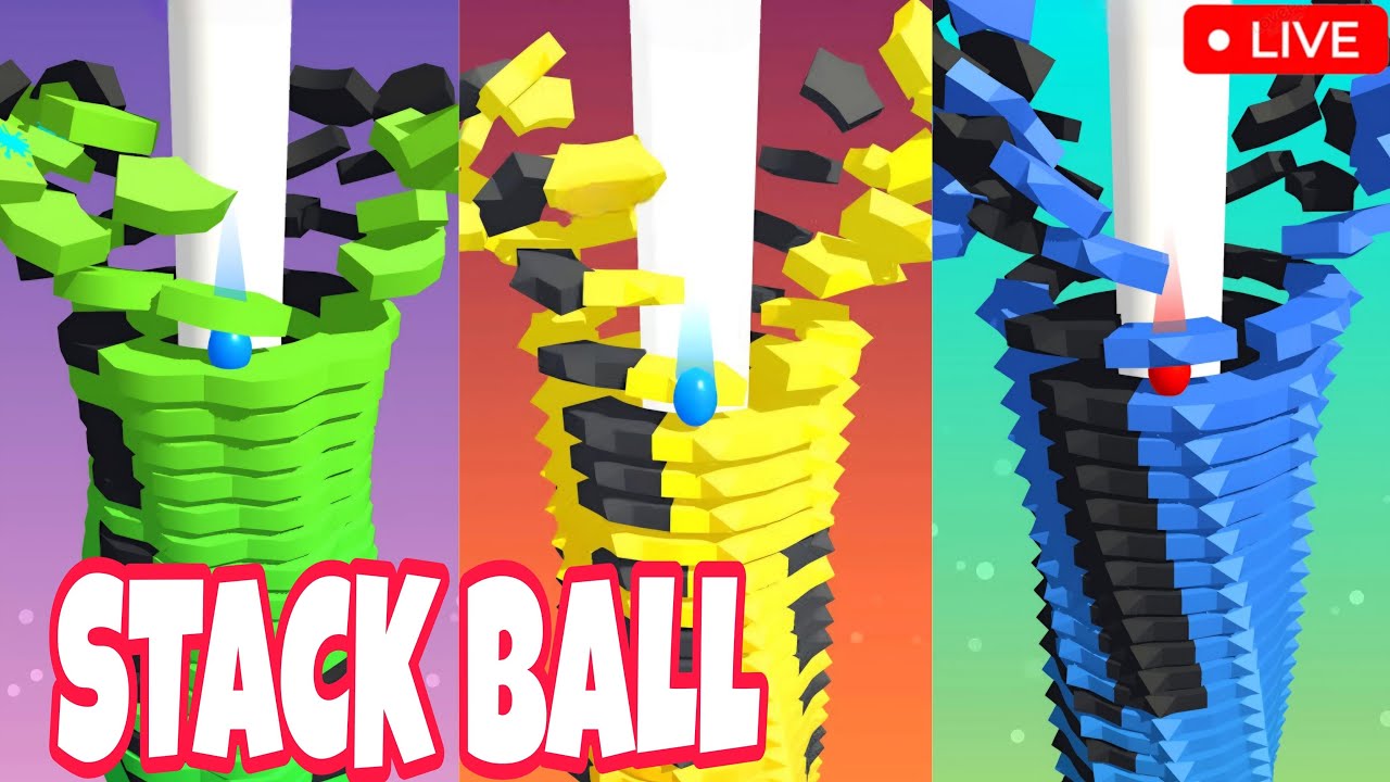 Stack Ball Live 🔴 Aggressive Gameplay 🎮 Highest score challenge 🎮 # ...