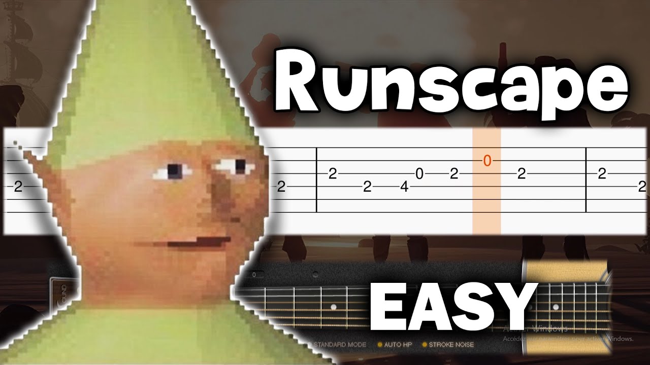 Sea Shanty 2 - Runescape - Guitar tutorial (TAB) - YouTube
