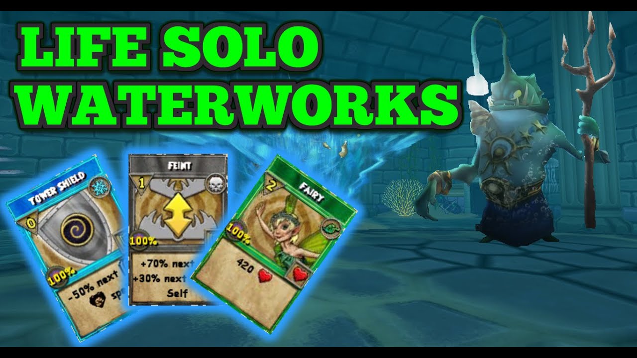 Wizard101 - Life Solo of Waterworks (FULL DUNGEON) - YouTube
