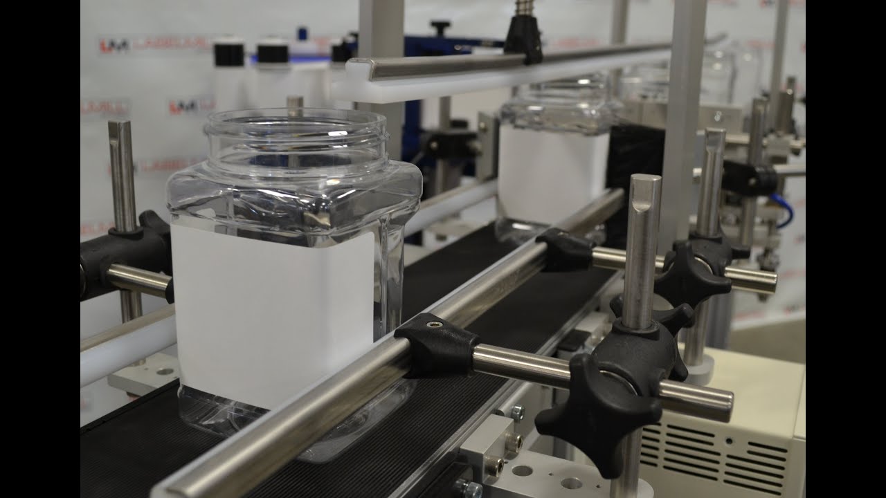 LabelMill LM5000 Automatic Gripper Jar 3-Sided Label Applicator System ...