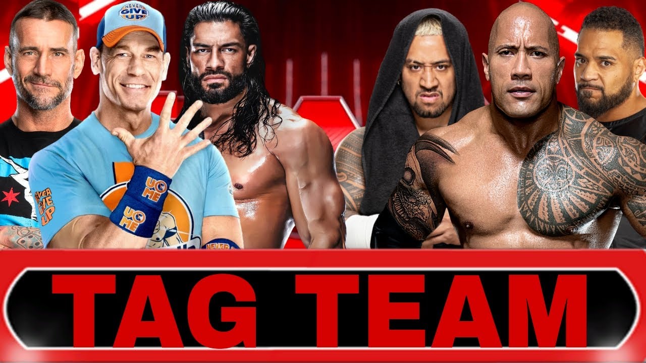 CM Punk & John Cena & Roman Reigns Vs Solo Sikoa & The Rock & Tanga Loa WR3D 2K24 GamePlay - YouTube