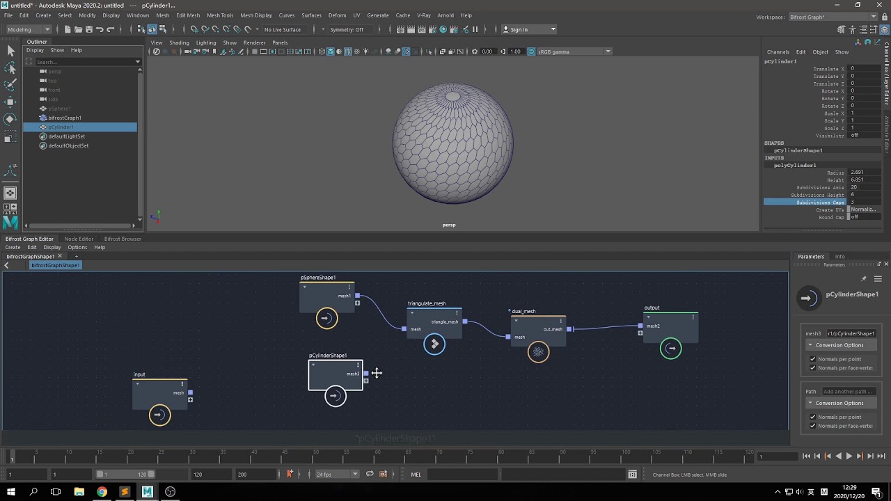 Dual mesh in Bifrost for Maya - YouTube