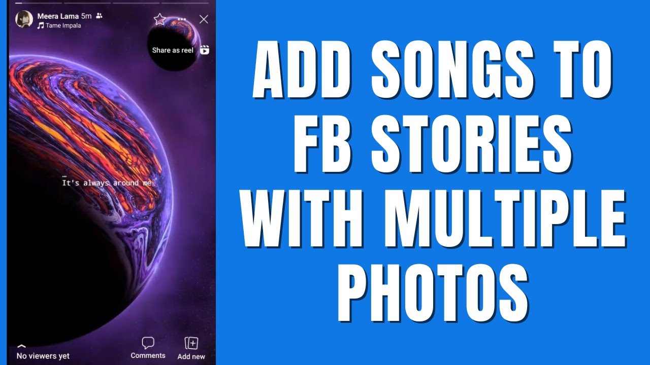 How To Add Songs To Facebook Story with Multiple Pictures - YouTube