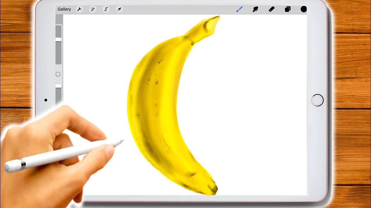How to Draw and Color a Banana | Digital Drawing | Procreate | step by ...