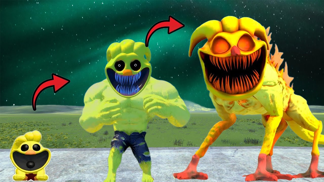 EVOLUTION OF NEW KICKIN CHICKEN GODZILLA MONSTER SMILING CRITTERS POPPY ...