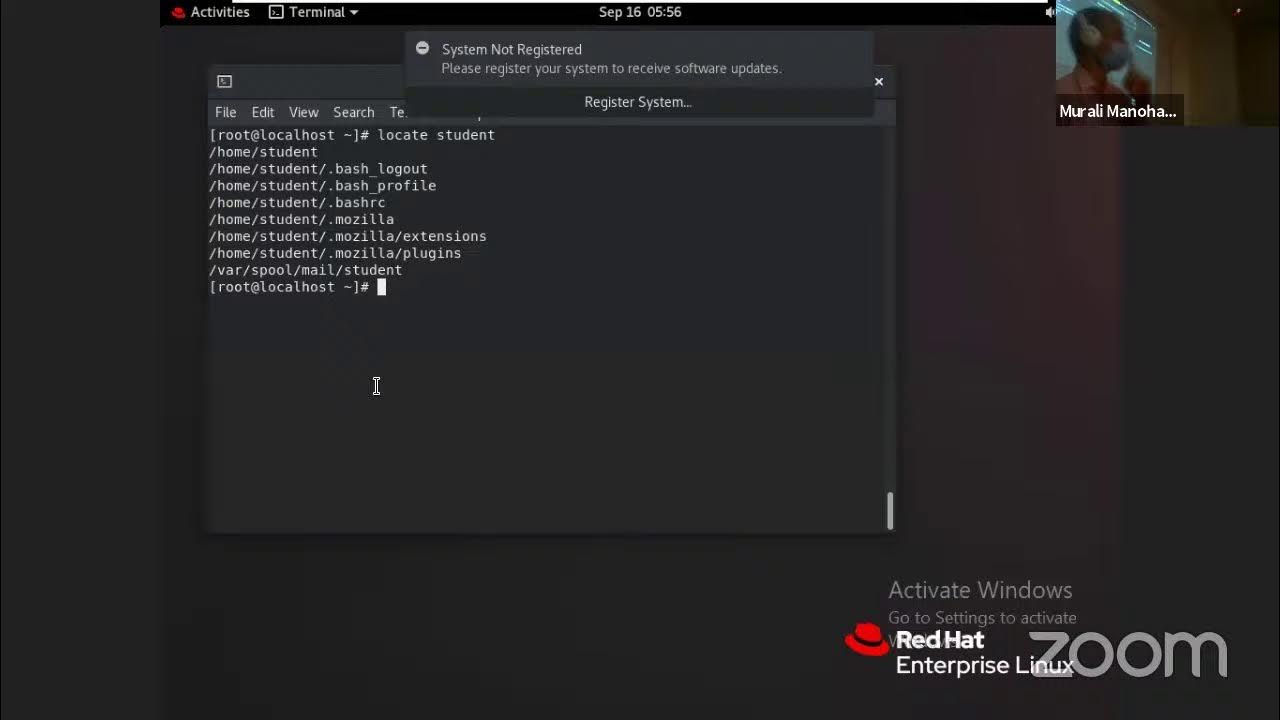 Linux - File Handling Commands BCA-AKU-2nd Sem-2020-2023, 16.9.2021 by Murali Sir - CIMAGE - YouTube