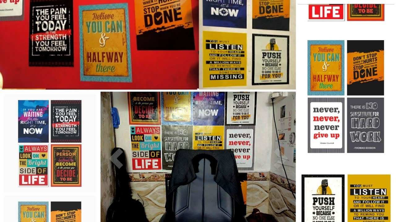 Paper Plane Design Inspirational Wall Poster (Pack of 10) Unboxing ...