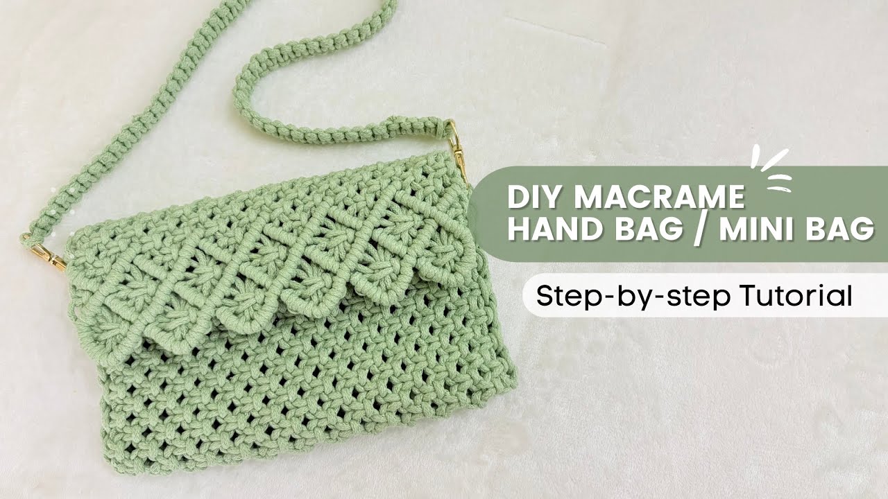 DIY Macrame Handbag | Mini Bag Easy Tutorial - YouTube