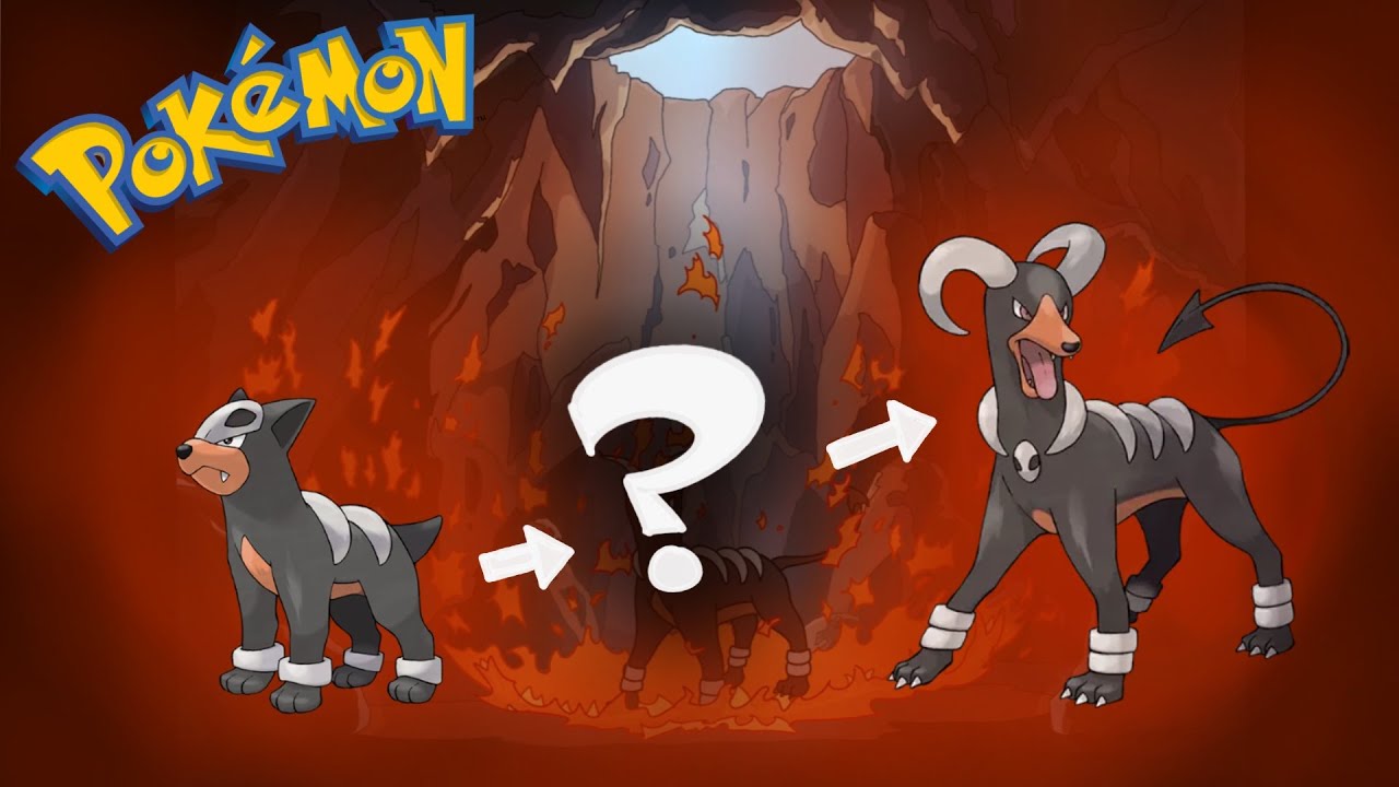 Houndoom evolution ANIMATION - YouTube