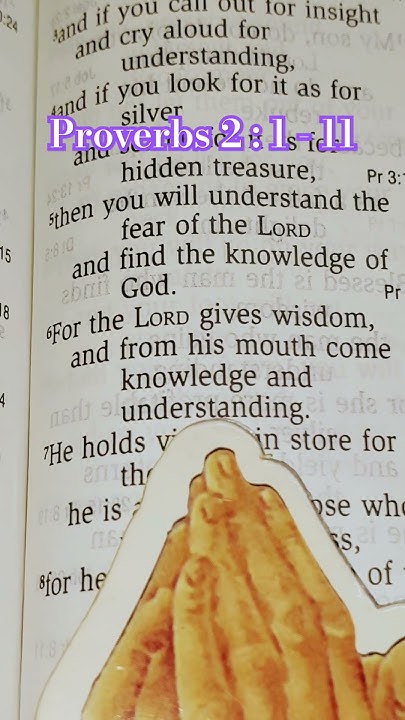 Proverbs 2:1-11 For The Lord Gives Wisdom, And From His Mouth Come ...