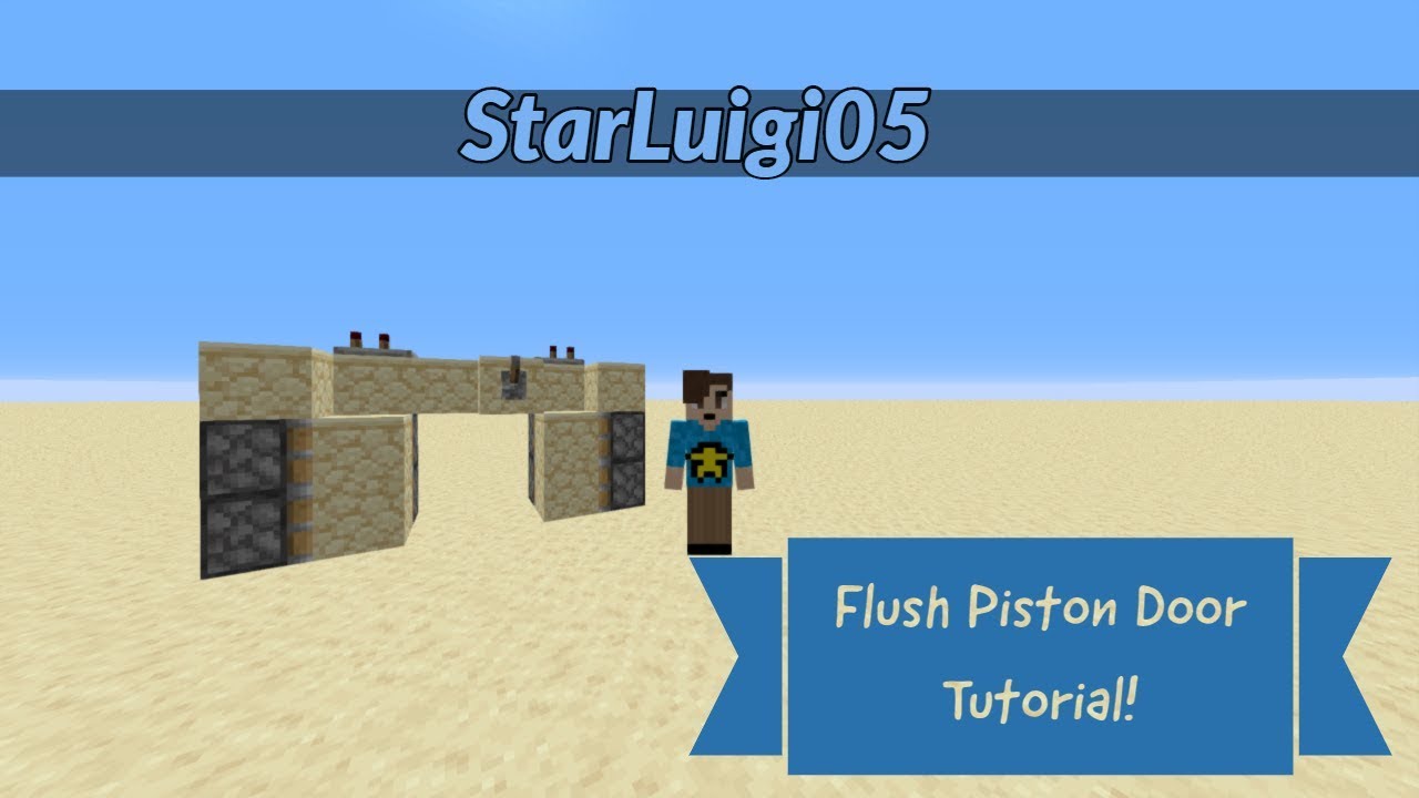 Flush Piston Door Tutorial - Minecraft - YouTube