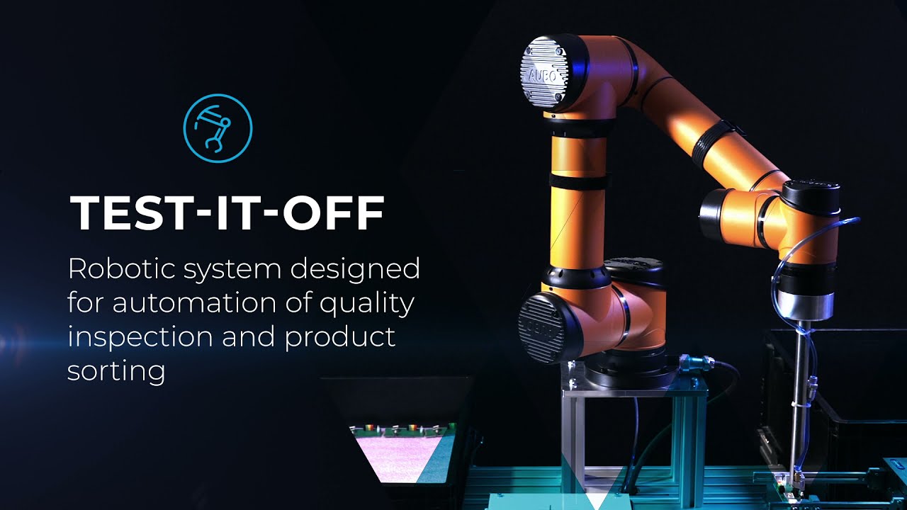 Test-it-off: robotic system for automatic products inspection - YouTube