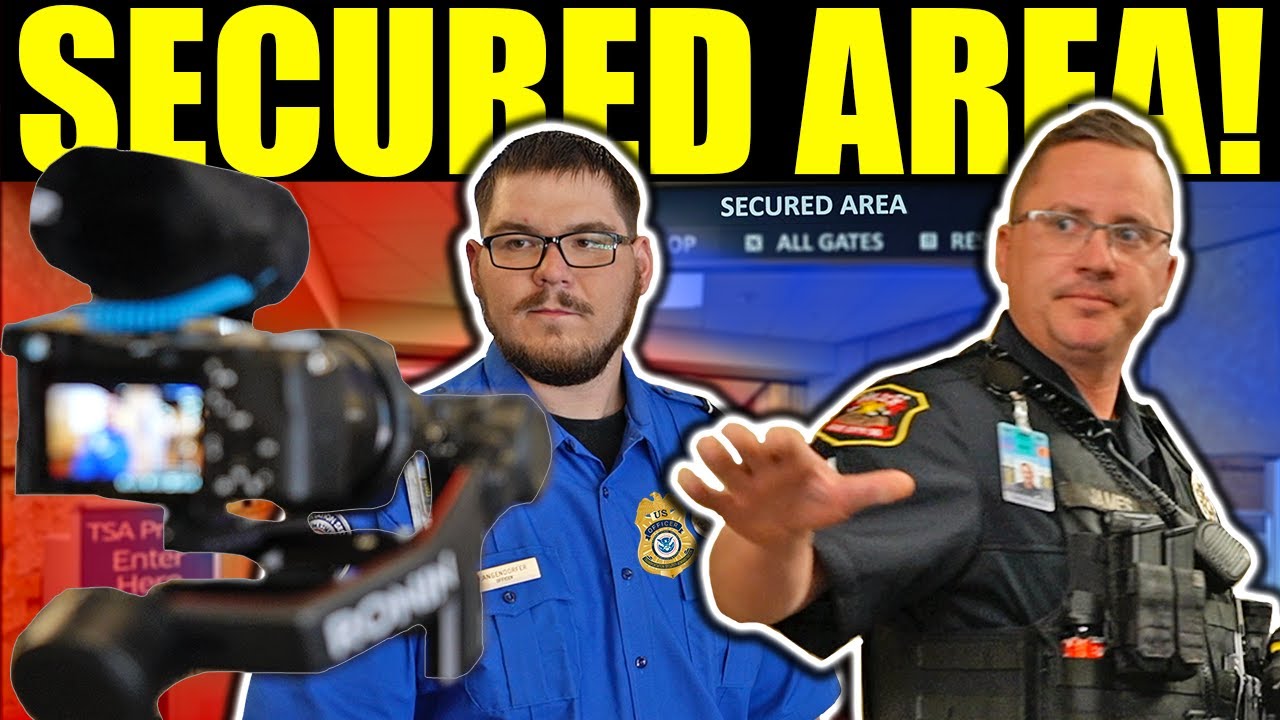 SHOCKING REACTION TO CAMERAS AT THE AIRPORT!! TSA & COPS!! - YouTube