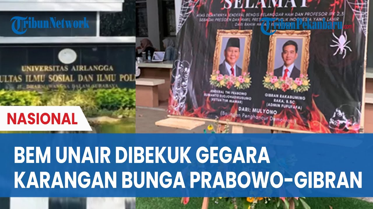 Bikin Karangan Bunga Satire untuk Prabowo Gibran, BEM Fisip Unair ...