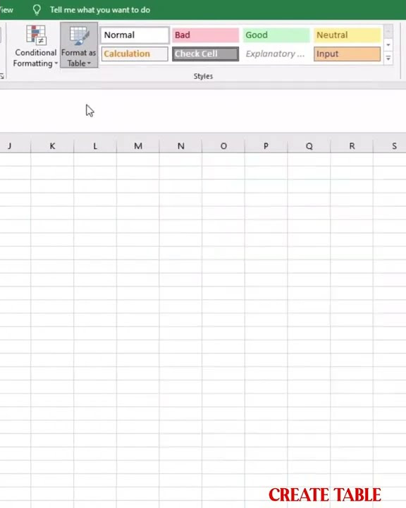 How to Create Table in Excel format - YouTube