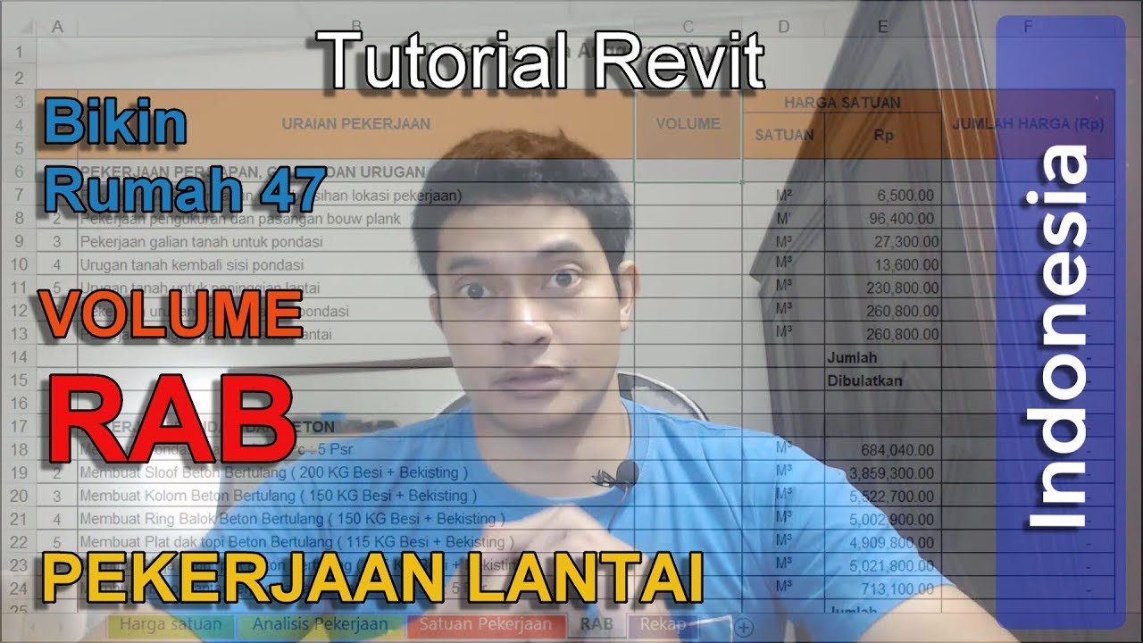 REVIT BIKIN RUMAH 47 – Volume RAB : Lantai - YouTube