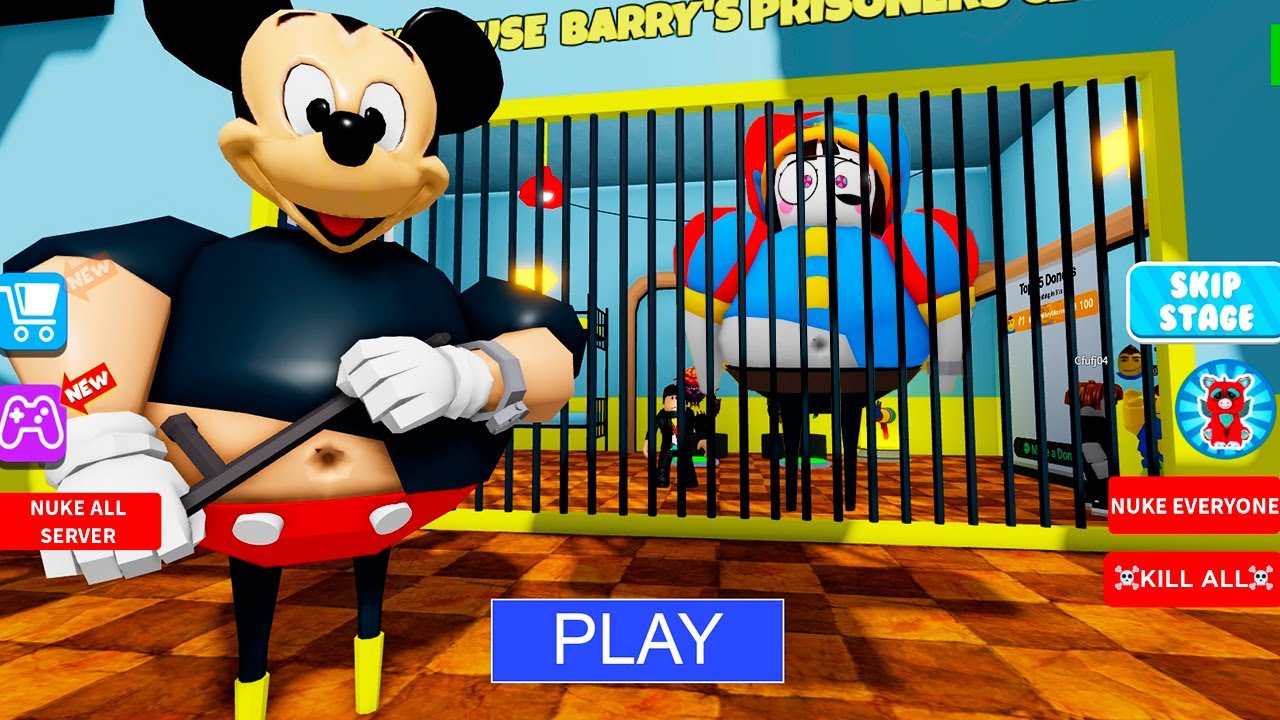 MICKEY MOUSE BARRY PRISON RUN OBBY - MICKEY MOUSE OBBY - Roblox - YouTube