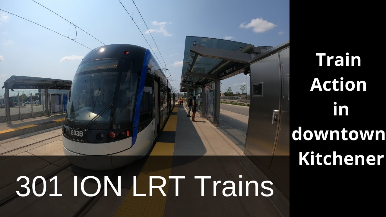 301 ION LRT Train Action - YouTube