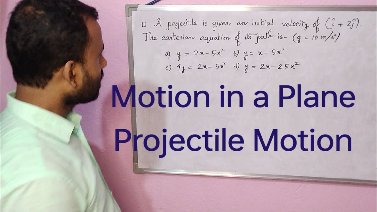 A projectile is given an initial velocity of (i^+2j^).The cartesian ...