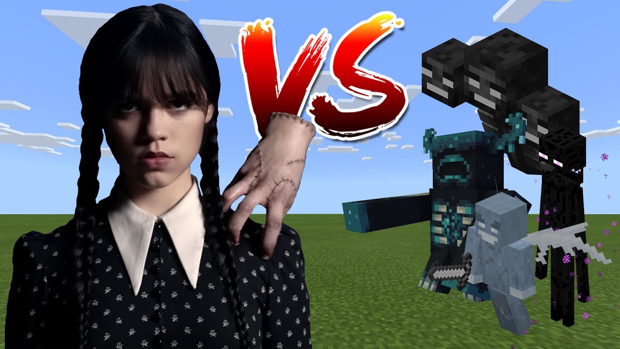 Wednesday vs Minecraft - YouTube