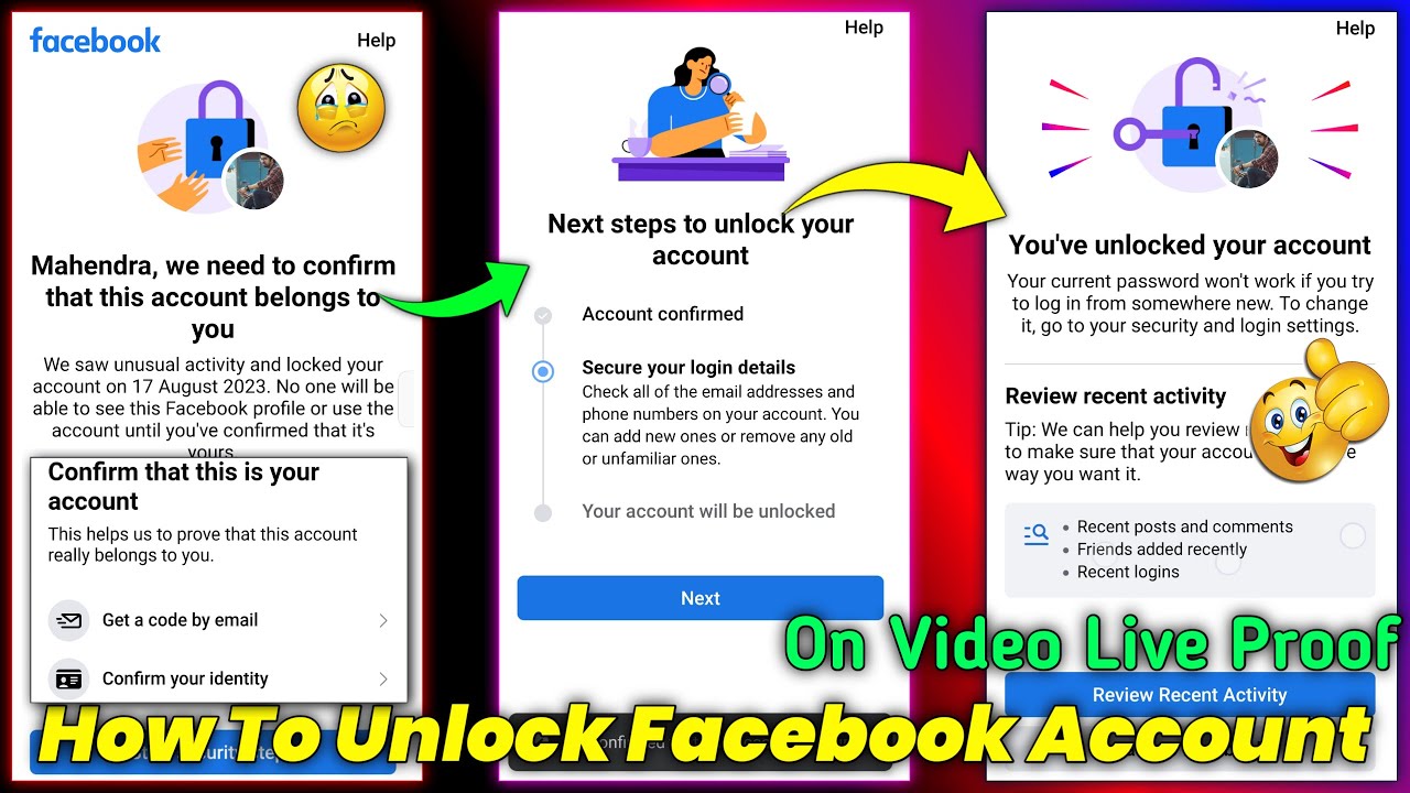We Need To Confirm That This Account Belongs To You | Facebook Account ...