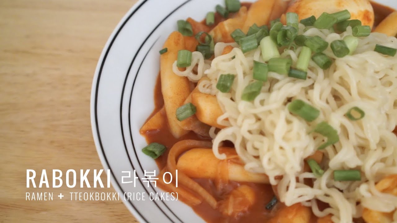 Rabokki 라볶이 - Ramen + Tteokbokki - YouTube