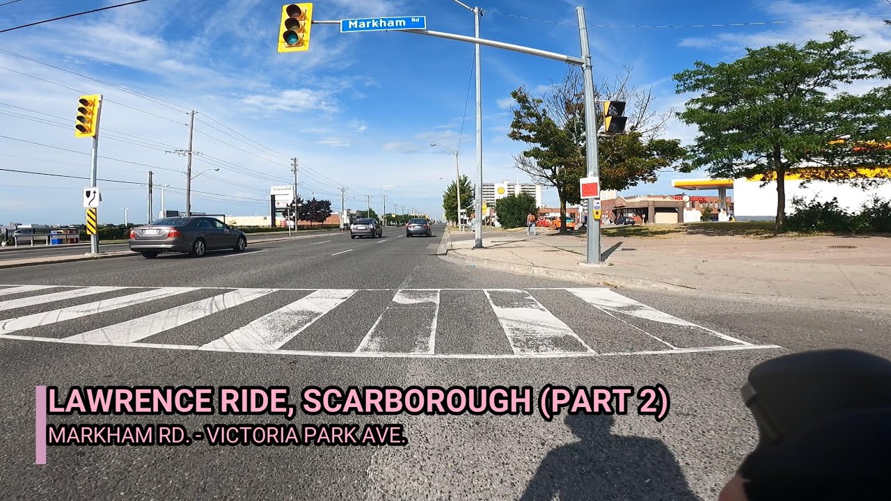 Lawrence Ave. Virtual Ride, Scarborough, Part 2 (Markham Rd. to ...