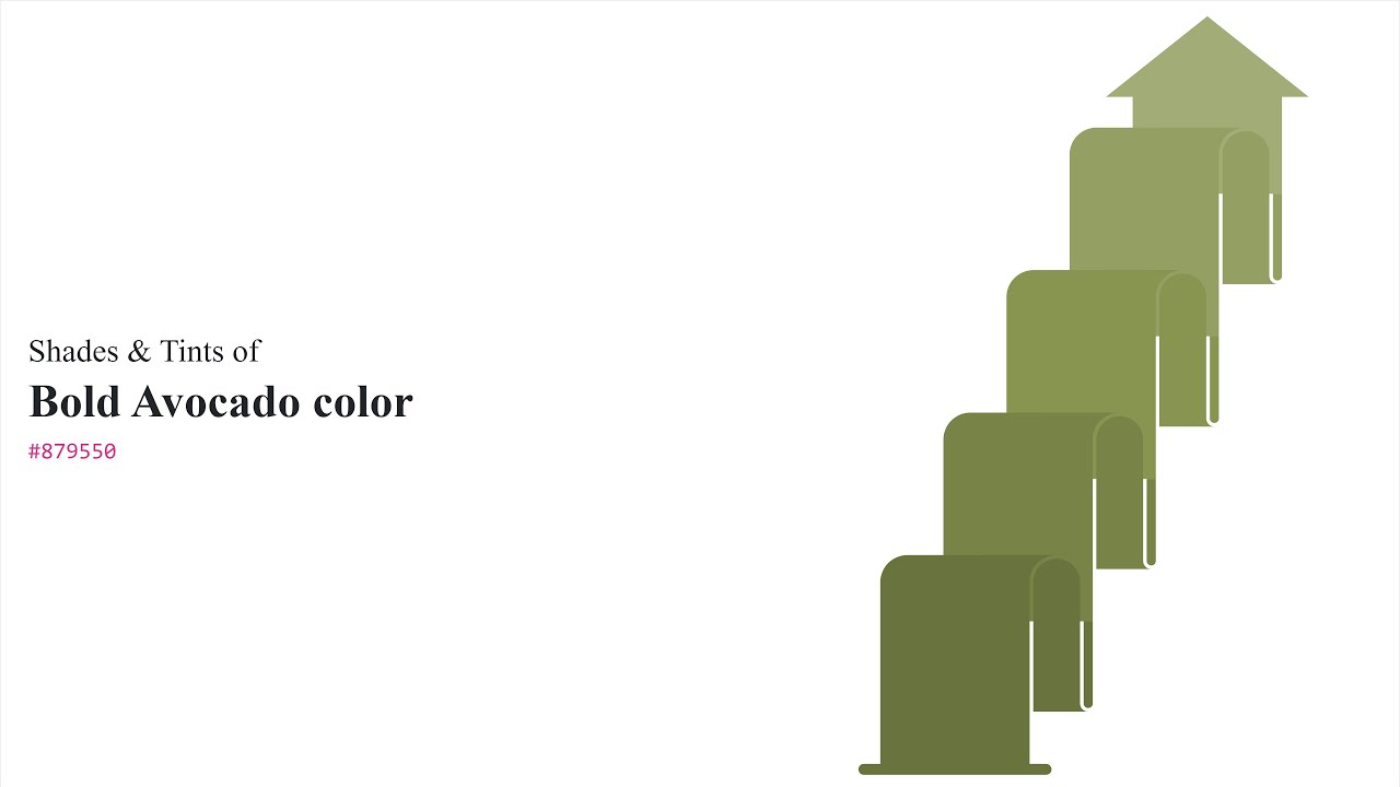 Shades & Tints of Bold Avocado color #879550 A Warm Green color #788447 ...
