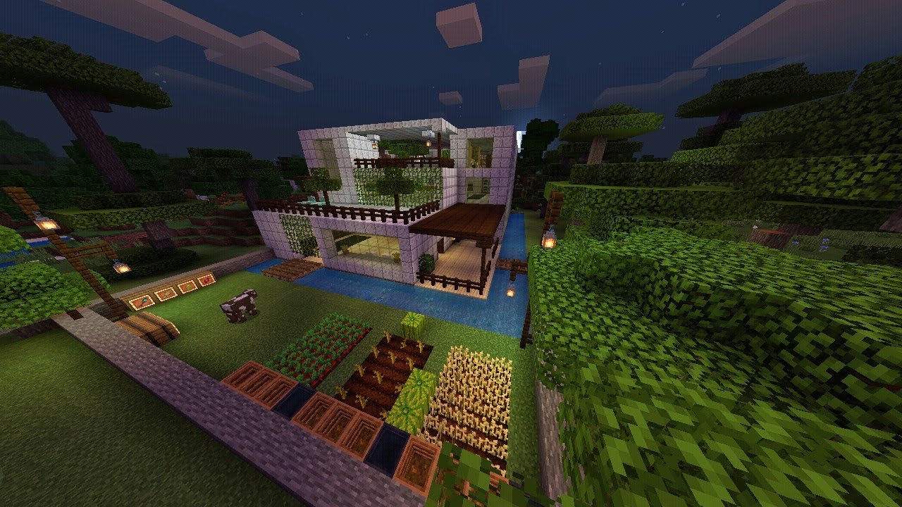 Tutorial: 3-story house construction in Minecraft | Construcción de ...