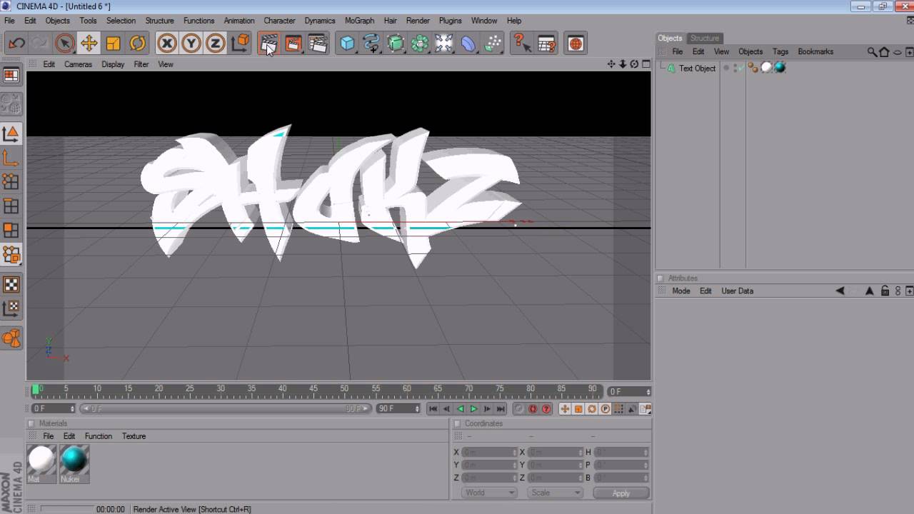 How to create 3D Graffiti Text in Cinema 4D - YouTube
