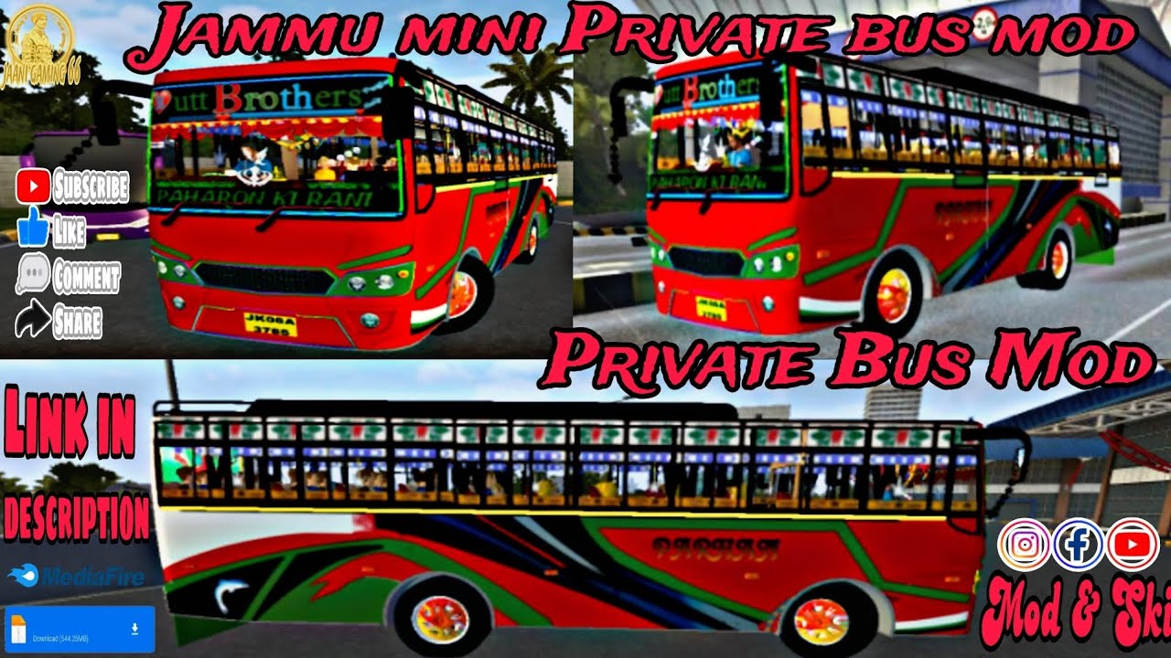 new private bus mod//jammu mini bus mod modified mod link in ...