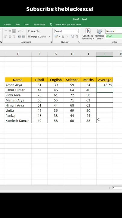 Calculate Average with shortcut key in Excel👨‍💻.#excel #excelshortcuts #exceltips #excellove # ...