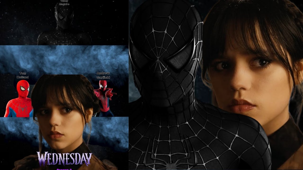 Three Spider-Men x Wednesday | EPIC VERSION | (Wednesday Season 2 (2024 ...