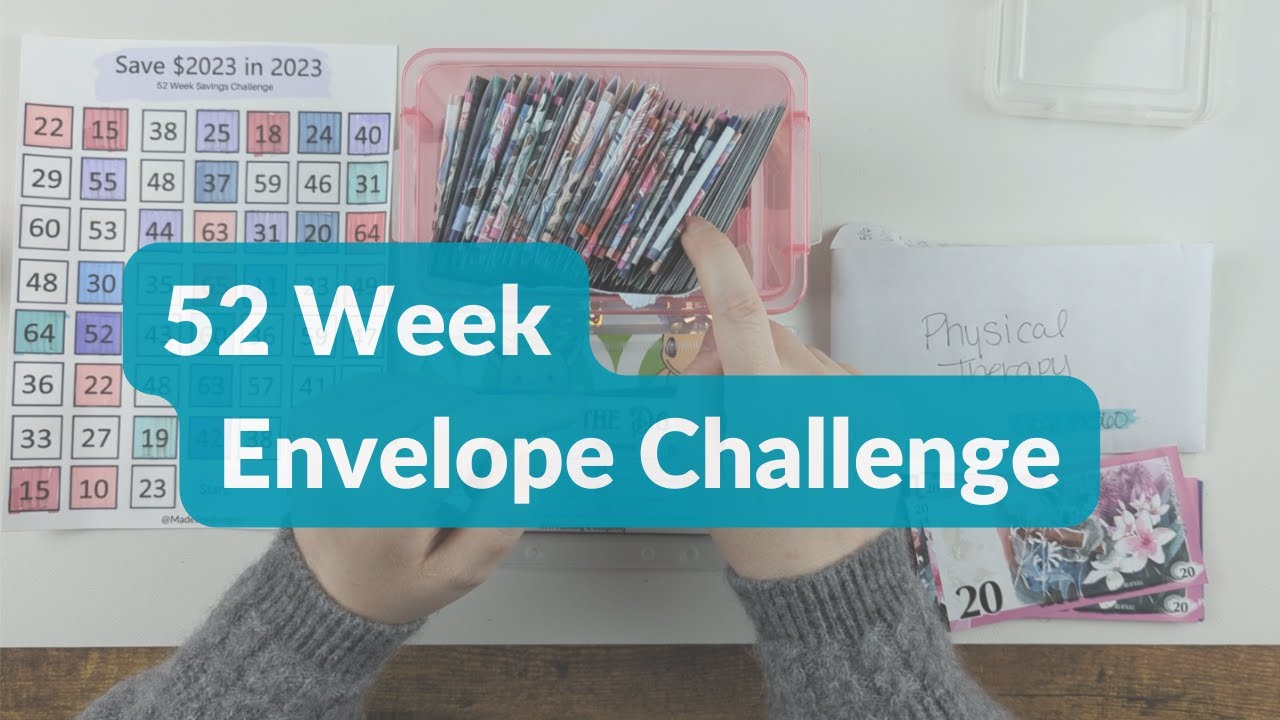 Colorful 52 week envelope savings challenge #2023in2023 - YouTube