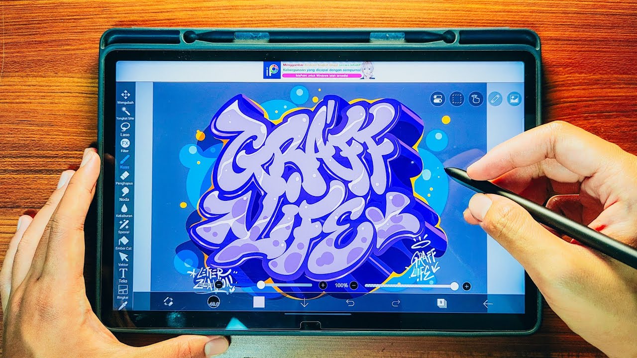 Digital Graffiti on ibis Paint - Full Process - YouTube