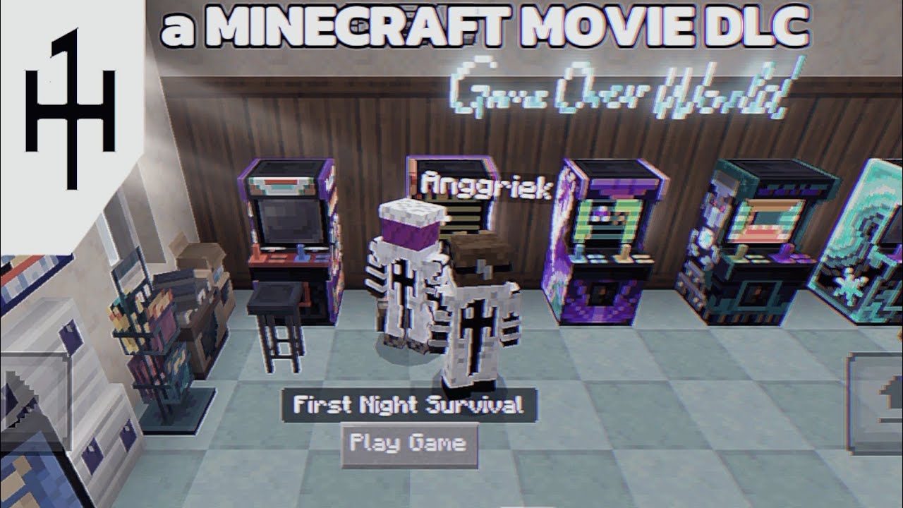 FIRST NIGHT SURVIVAL A MINECRAFT MOVIE DLC - YouTube
