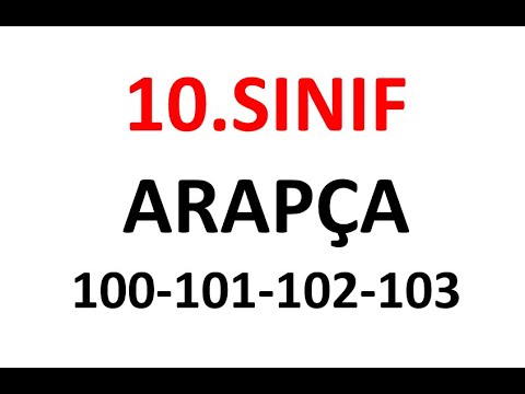 10 sınıf Arapça sayfa 99 -100 -101- 102 -103
