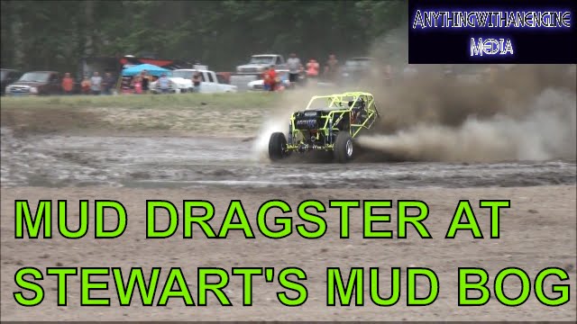 AMAZINGLY FAST MUD DRAGSTER DOES IT'S TEST N TUNE AT STEWARTS MUD BOG ...
