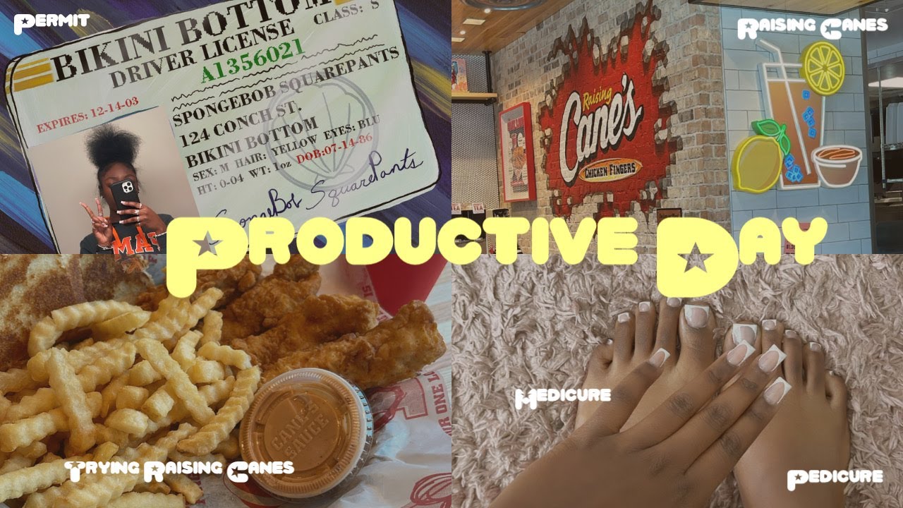 A PRODUCTIVE DAY IN MY LIFE (getting my permit, trying Raising Caines ...