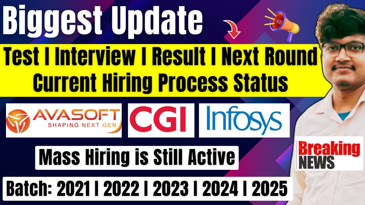 CGI, Infosys, Avasoft Biggest Test | Interview | Results Updates | Next ...