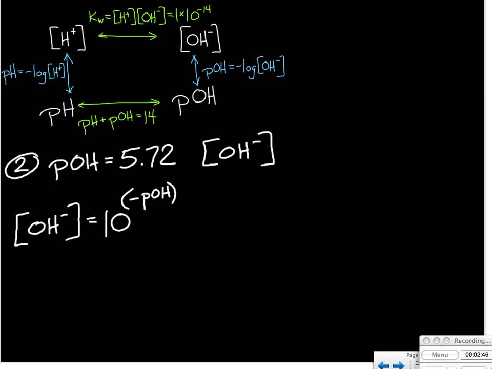 pH and pOH: Sample Problems - YouTube