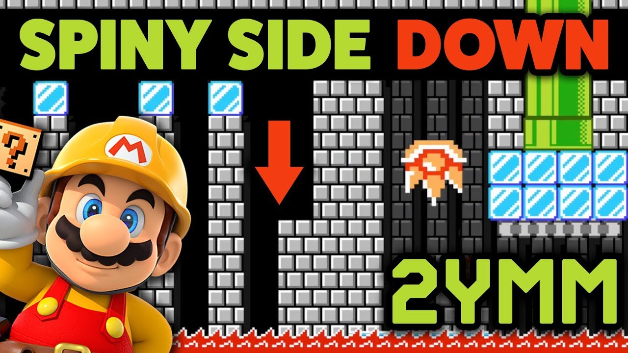 Super Mario Maker [2YMM] - Spiny Side Down [#2] - YouTube
