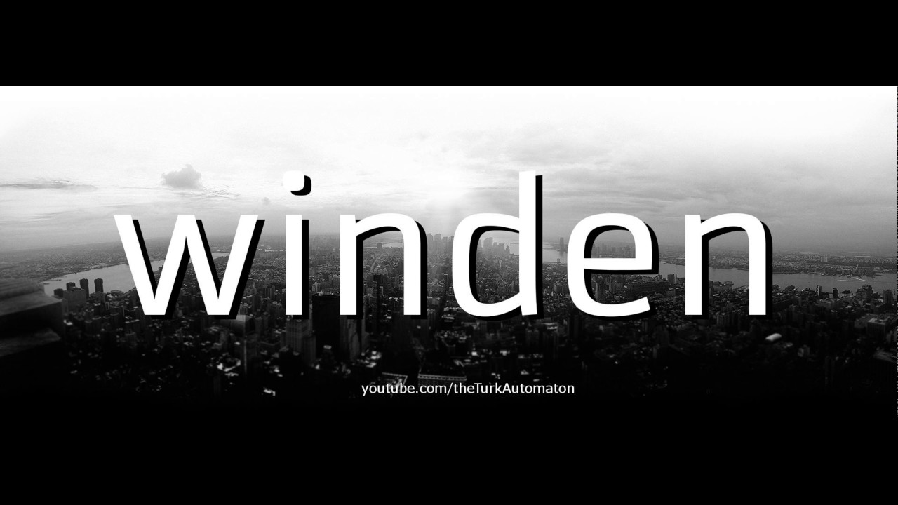 How to pronounce winden in German - YouTube