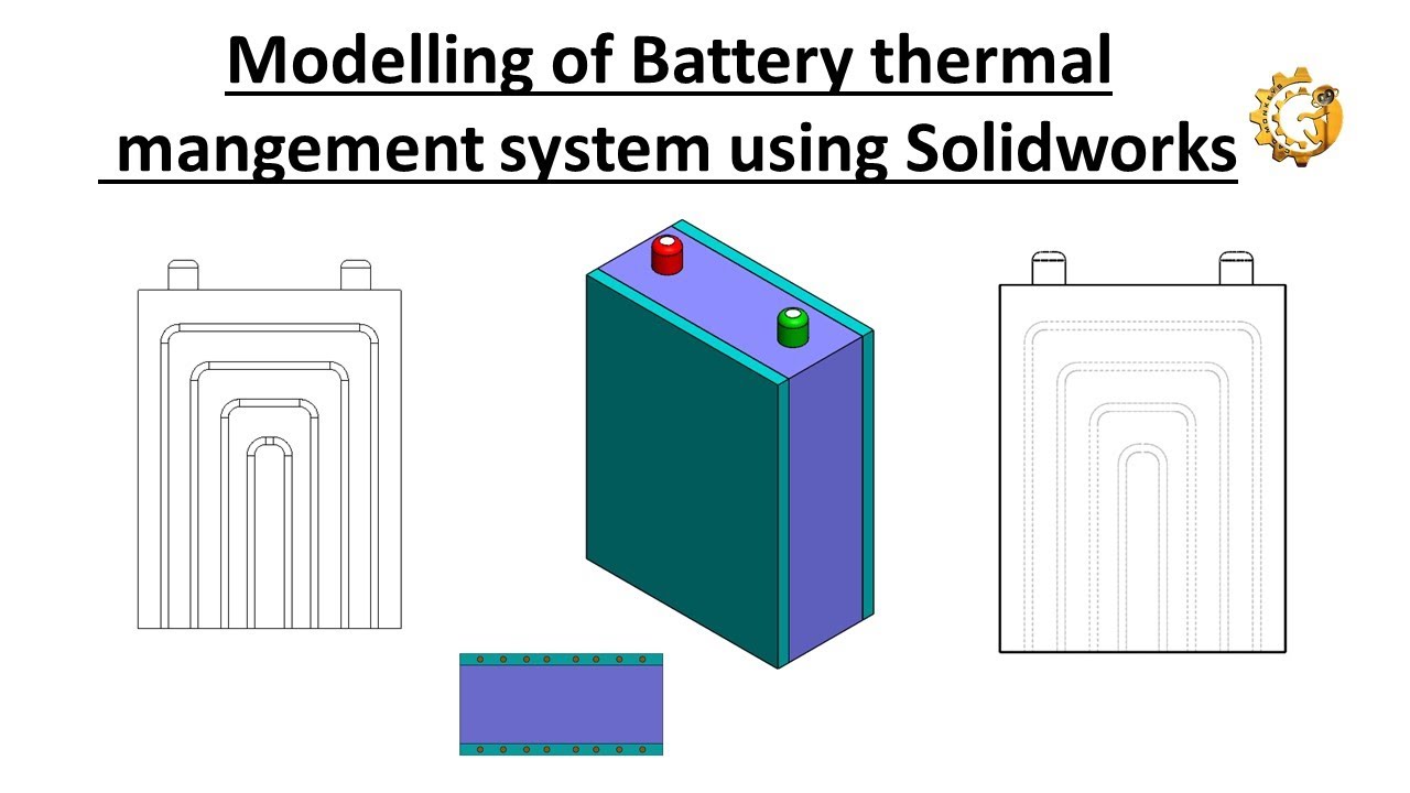 Modelling of Battery thermal management system using Solidworks - YouTube