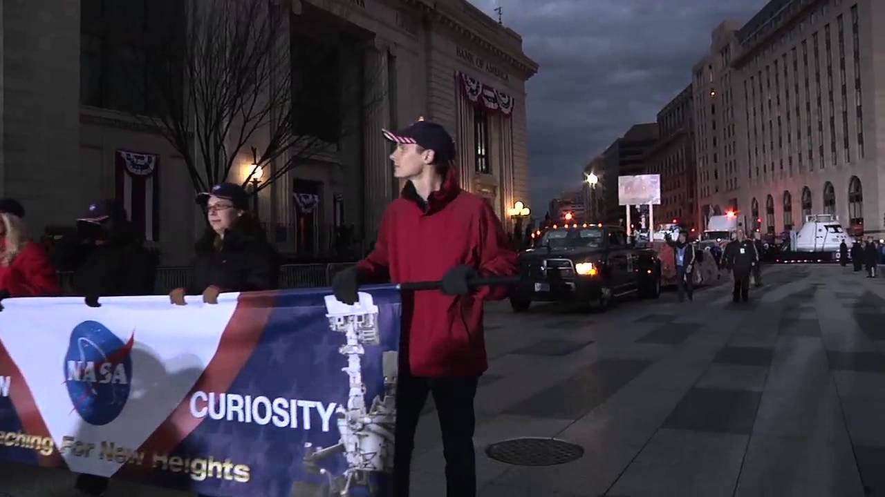 NASA's Floats in Presidential Inaugural Parade - YouTube