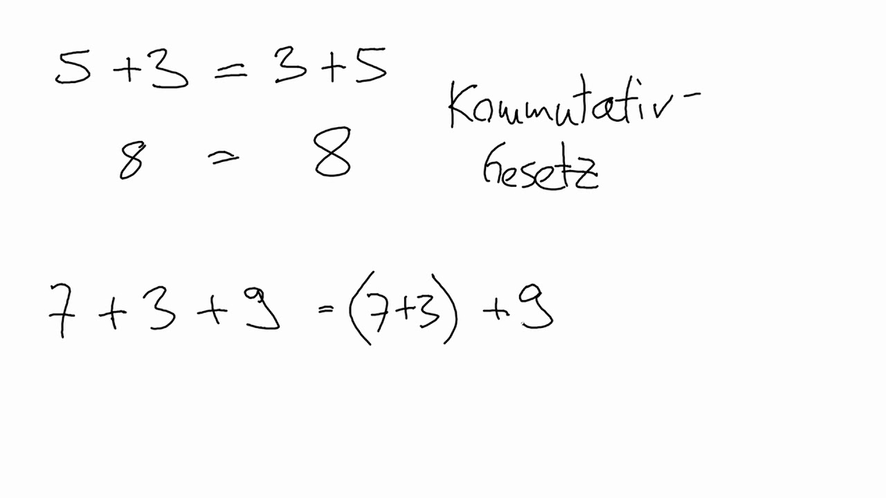 Kommutativ- und Assoziativ-Gesetz - YouTube