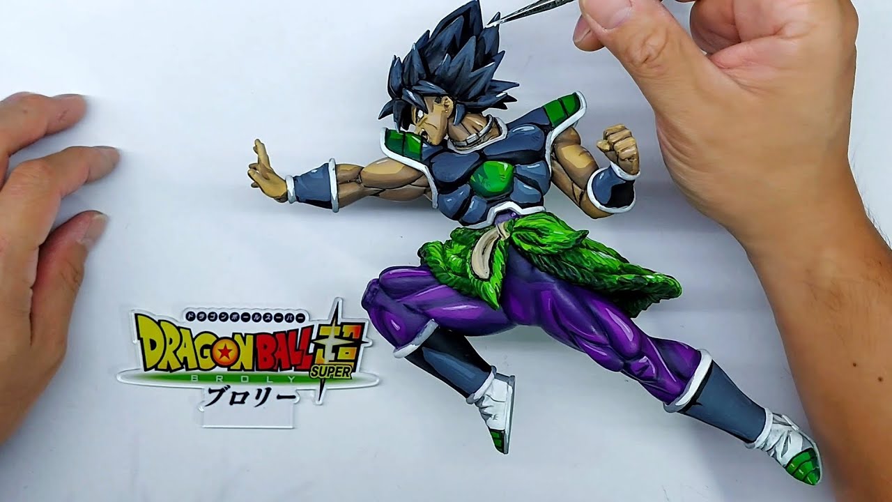 Dragon Ball Super Broly Figure Repaint- Anime Style Cell Shading - YouTube