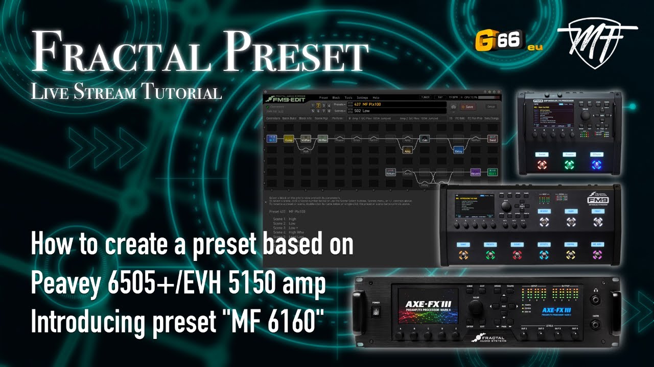 Fractal Preset - how to create a preset based on 6505+/EVH 5150 amp (for FM3/FM9/AXE FX3) - YouTube