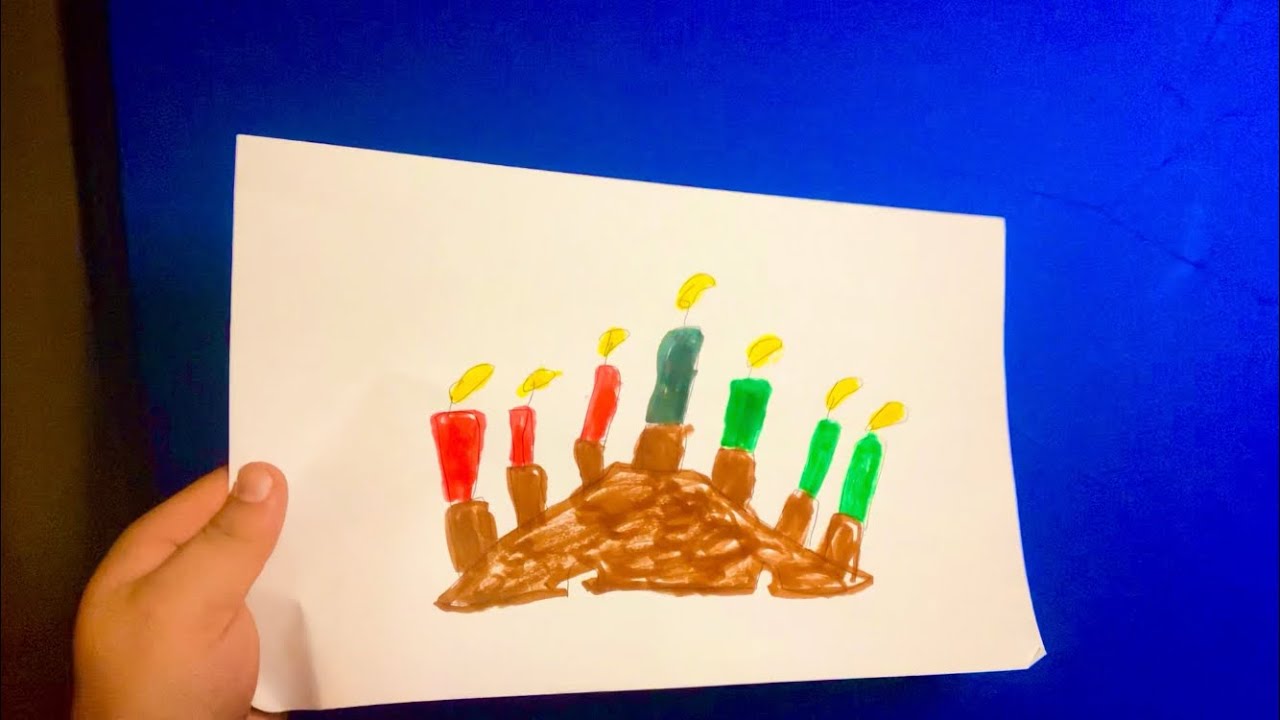 Kwanzaa Week: Day 2, how to Draw a Kinara - YouTube